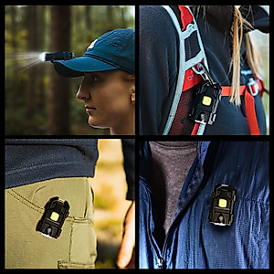 Anhay Mini Flashlight Keychain -500 Lumens Rechargeable Pocket LED Flashlight with 3 Light Modes, Waterproof Design,EDC Keychain Flashlight with Hat Clip and Carabiner for Outdoor Hiking,Travel