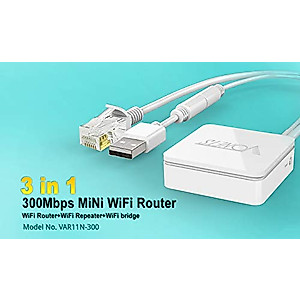 Mini WiFi Router VAR11N-300 Portable WiFi Bridge Hotspot 300Mbps Travel WiFi Repeater