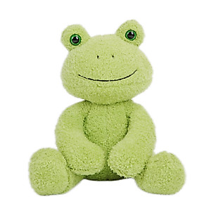 CAZOYEE Green Frog Plush Stuffed Animal, Cute Frog Plushie Doll, Birthday Christmas Soft Toy Gift for Kids Children Girls Boys, 10"
