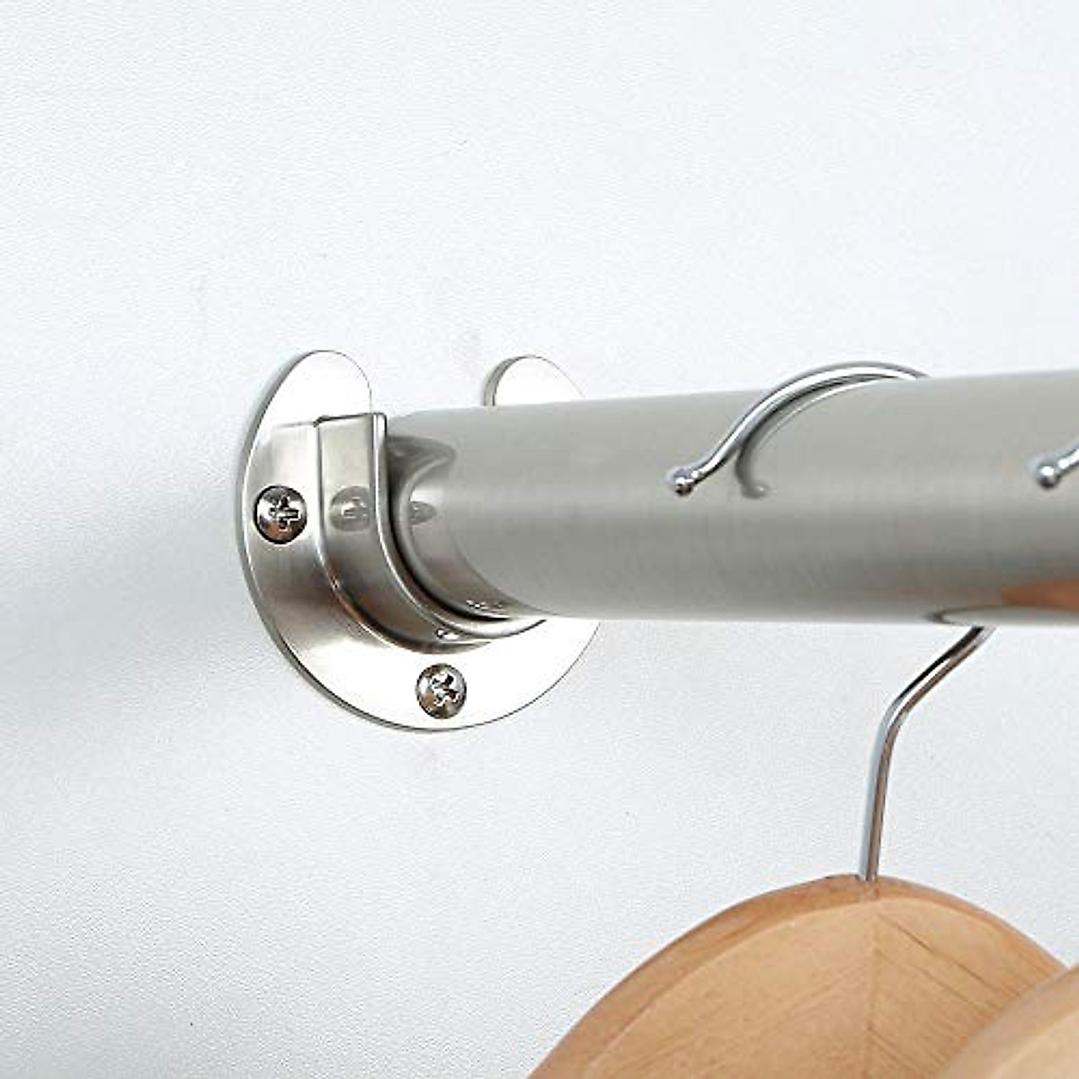 1-5/16 in. Heavy-Duty Brushed Nickel Closet Pole Sockets (2-Pack)