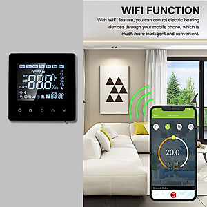 Smart Thermostat, Alexa Thermostats for home, LCD Touch-screen Programmable Thermostat with Water Heating, 3A Digital Temperature Controller for Home School Office Hotel