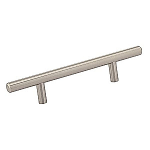 Richelieu Hardware BP30596195 Washington Collection 3 3/4-inch (96 mm) Center-to-Center Brushed Nickel Modern Cabinet and Drawer Bar Pull Handle for Kitchen, Bathroom, and Furniture