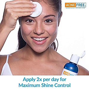 AcneFree Witch Hazel Mattifying Toner with Glycolic Acid, 8 Ounce - Pack of 2