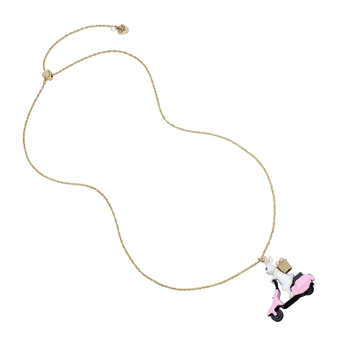 Betsey Johnson Bunny Vespa Slider Necklace