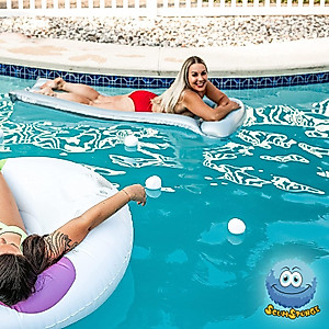 ScumSponge for Hot Tub to Soak Up Oils, Original Oil-Absorbing SpongeBall, Alternative for Scumbug, Ball and Scum Star, Spa Cleaner Sponge for Swimming Pool, Jacuzzi and Hot Tubs, 6 Balls