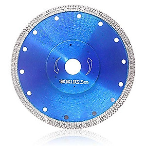 Super Thin Diamond Tile Blade Porcelain Saw Blade for Cutting Porcelain Tile Granite Marbles (7")