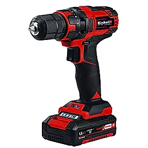 Einhell TE-CD Power X-Change 18-Volt Cordless 3/8-Inch Variable Speed Drill/Driver, w/ 310 In-Lbs Torque, 20+1 Torque Settings, 550-RPM MAX, LED Light