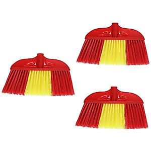 NOLITOY 3pcs Broom Head Broom Replacement Head Brooms Brush Heads Pooter Broom Accessories Broom Outdoor Sweeper Head Broom Parts Indoor Red Piso Plastic