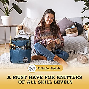 BeKnitting Knitting Bag Backpack - Convertible Yarn Storage Organizer for Knitting & Crochet Supplies - Collapsible Yarn Bag for Crocheting, Knitting, and Other Crafts