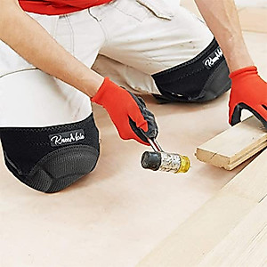 KneeMate Knee Pads for Garden, Unisex-Adult, Suitable for Gardening, House Cleaning, Construction Work, Flooring Kneepads with Thick EVA Foam Padding, Comfortable Kneeling Cushion for Floors Cleaning Scrubbing, Volleyball, Black