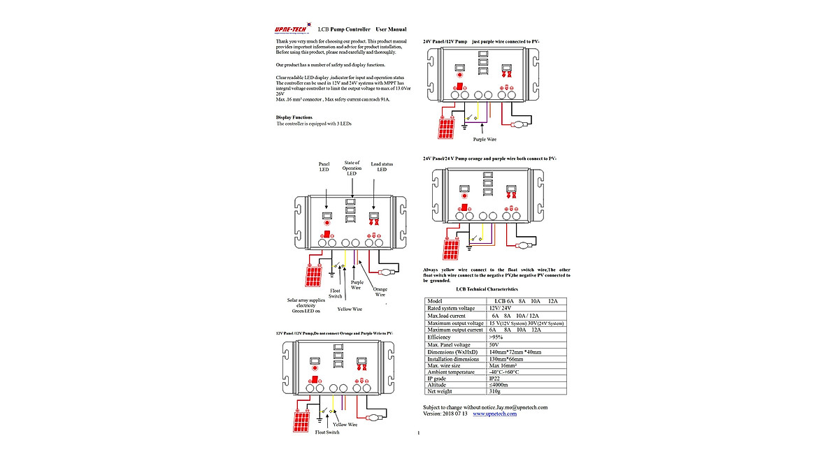 Solar Pump Controller LCB 6Amp: Boost Water Output 90%