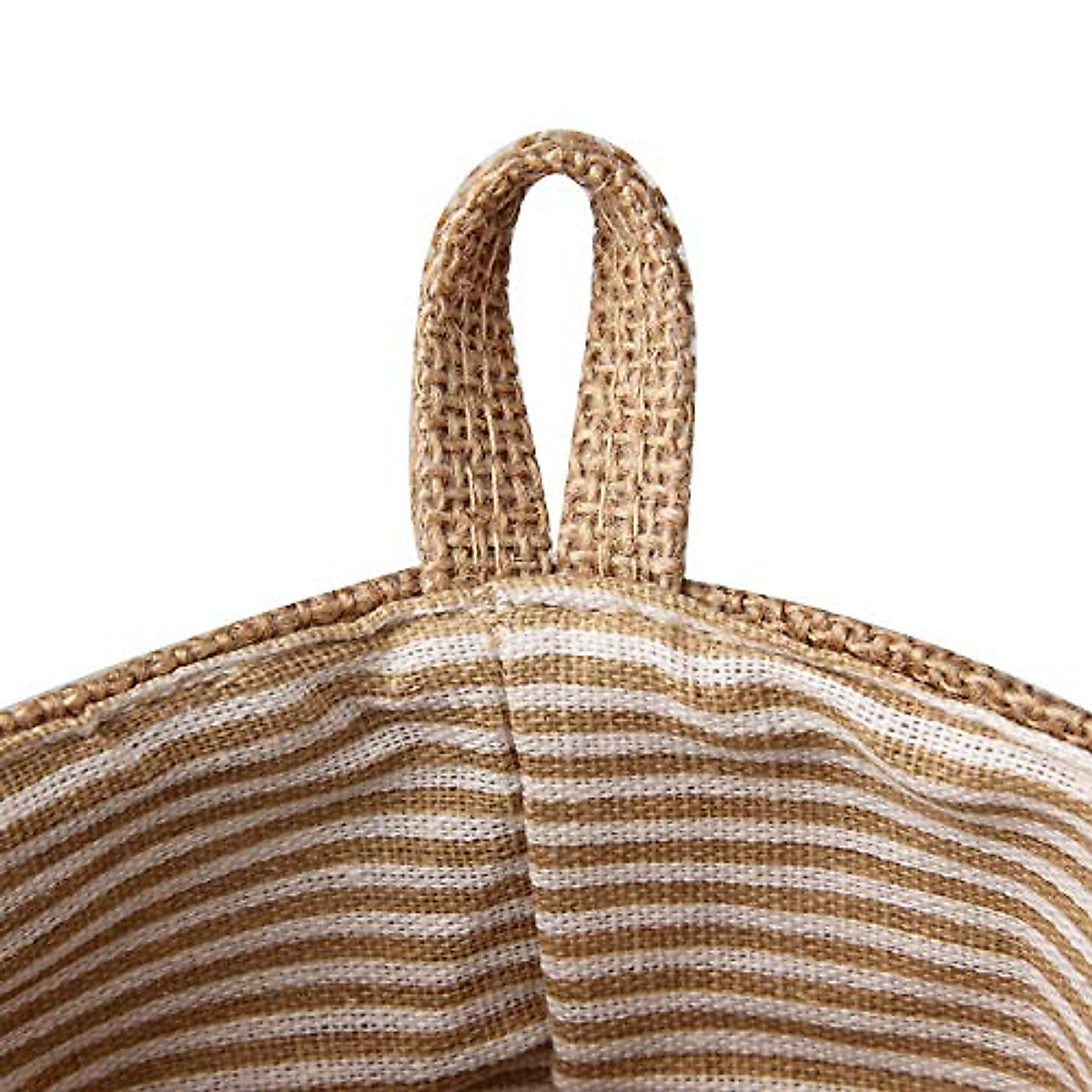 JIAKAI 4pcs Mini Hanging Storage Bag，Cotton Linen Small Storage Basket Decor Bin Bag with Handle, for Wall Door Closet