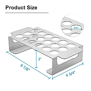 Zemibi Grill Pepper Rack for Smoker, Barbecue Stainless Steel Grilling Roasting Rack 18 Capacity with Handle, Cooking Chili Pepper and Chicken Wings & Legs Roaster on BBQ Oven or Smoker, Non-Stick
