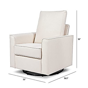 Million Dollar Baby Classic Alden Swivel Glider in Performace Cream Eco-Weave, Water Repellent & Stain Resistant, Greenguard Gold & CertiPUR-US Certified