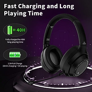 SoundMAGIC P60BT GM Performance Wireless Gaming Headset - Surround Sound 2.4GHz USB/Bluetooth Headphones 50 Hours Lasting Lower Latency Compatibility for PC Mobile PS4 PS5 Xbox Consoles