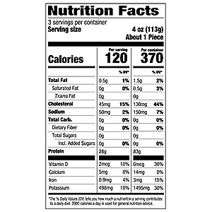 Amazon Fresh Brand, Wild Caught Yellowfin Tuna Steaks, Frozen, Sustainably Sourced, Phosphate Free, 12 Oz