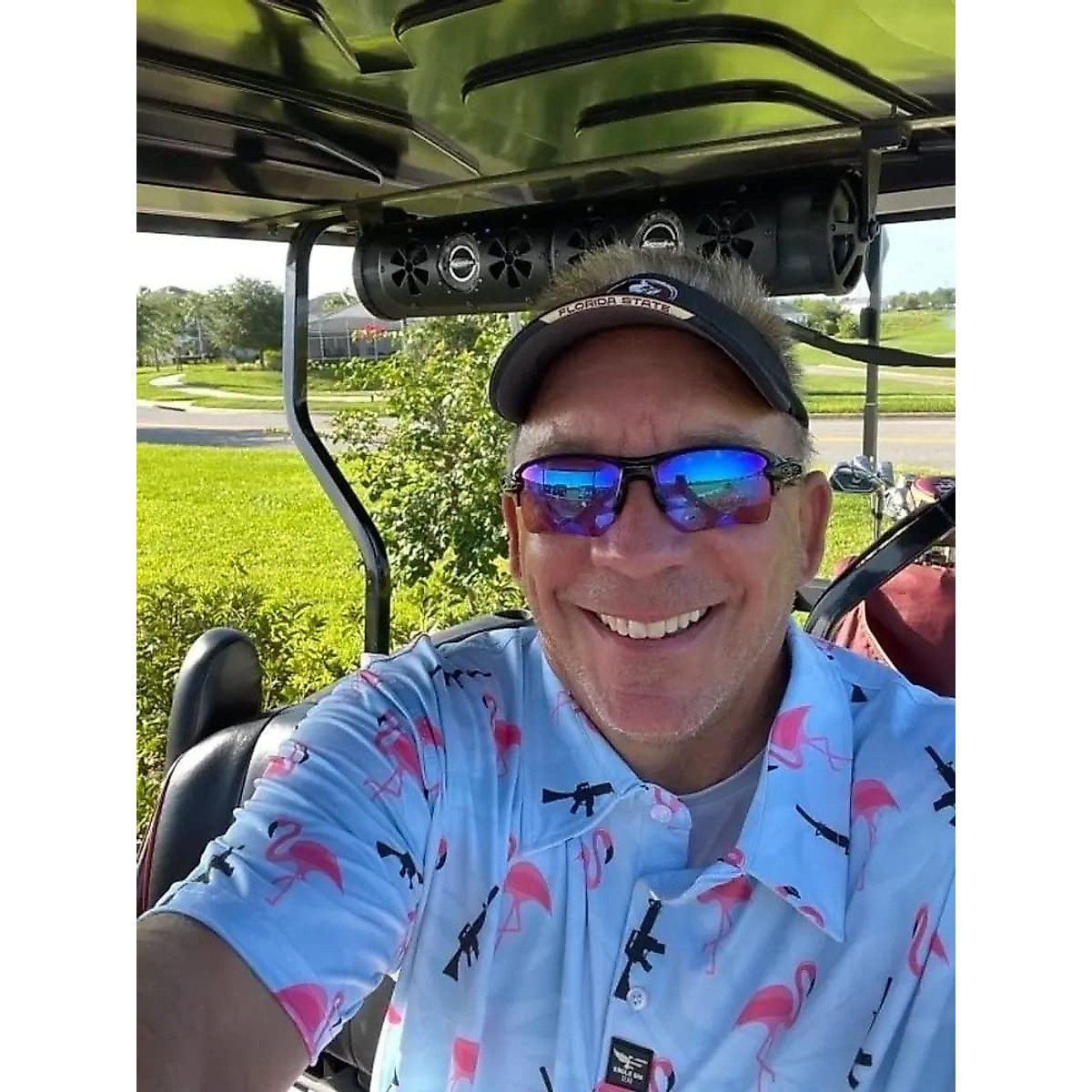 Armed Flamingo Golf Polo Shirt - 2XL