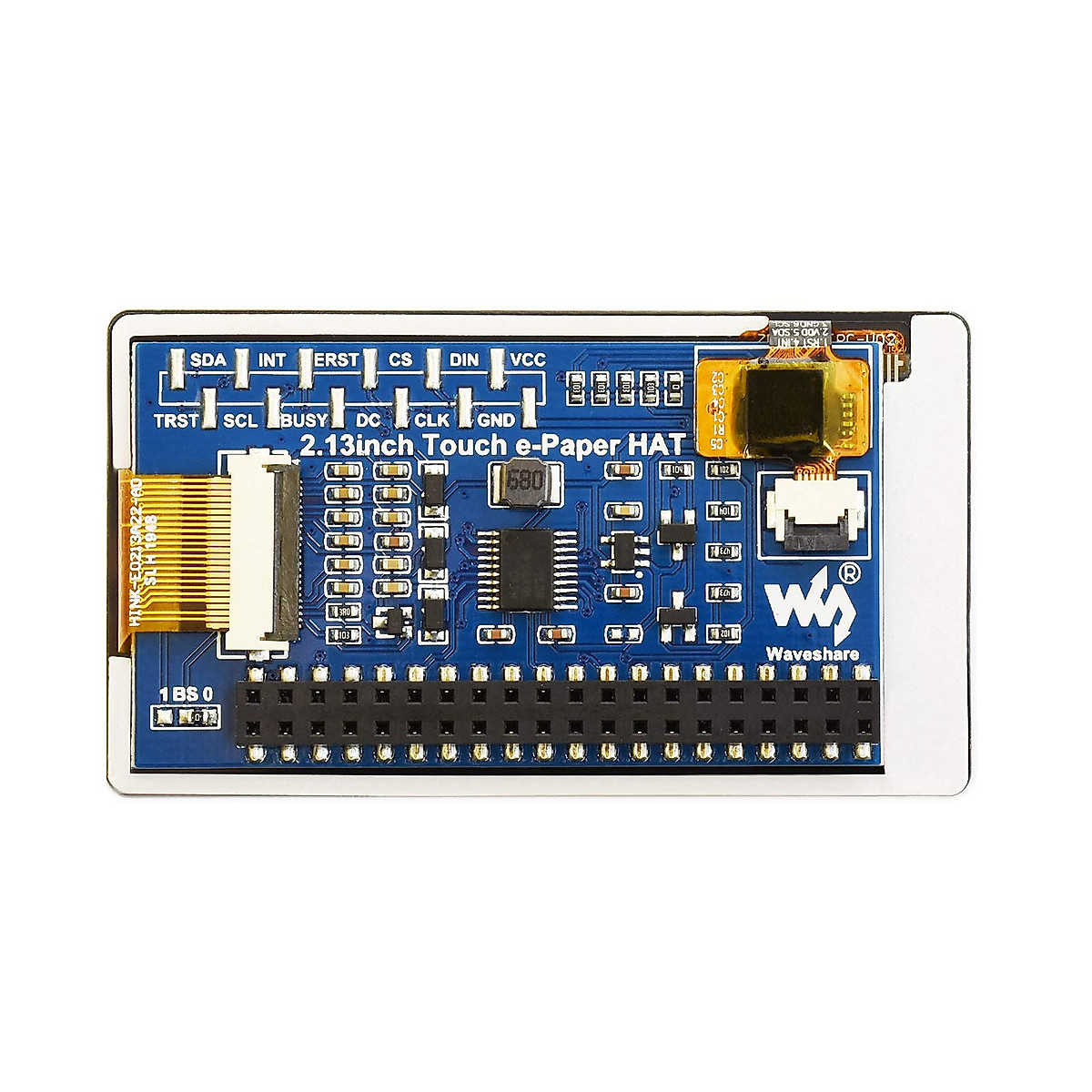 waveshare 2.13inch Touch e-Paper HAT 250×122 Pixels Black White e-Ink Display Module eink Screen for Raspberry Pi 4B/3B+/3B/2B/Zero/Zero W/Zero WH, SPI Interface,Partial Refresh