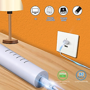 Electric Sonic Toothbrush with 6 Brush Heads, Rechargeable Power Toothbrush for Adults 2 Minute Built in Smart Timer, 6 Modes, One Charge for 60 Days