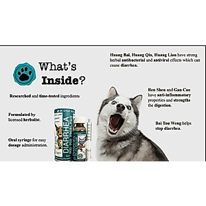 HEALTHY PAWS HERBAL LABS Poo Poo Problems Natrual Diarrhea Relief for Dogs and Cats -2fl oz Food Topper