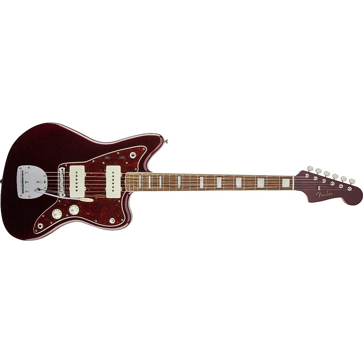 Fender Troy Van Leeuwen Jazzmaster Electric Guitar, with 2-Year Warranty, Oxblood, Bound Rosewood Fingerboard