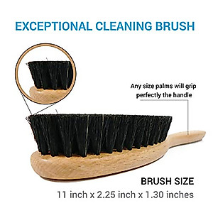 Valentino Garemi Cleaning Brush | Cloths, Fabric Furniture, Textile Drapes, Covers, Hats | Remove & Eliminate Dust, Pets Hair, Dandruff, Dry Stains | Made in Germany