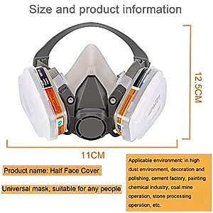 TANGS Reusable Half Facepiece Cover Set For Gas Respirator Painting Welding Woodworking and Other Work Protection