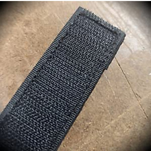 Custom Nylon/Cotton Webbing Name Tape with Hook Fastener - Black