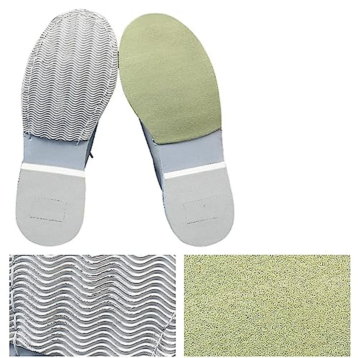 ONAIC Bowling Shoes for Adult Girls Boys Lightweight Leather Lawn Bowl Trainers Non-Slip Plus Size,White,3.5