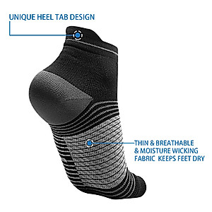 Plantar Fasciitis Socks Womens, Ankle Compression Socks Arch Support Socks for Heel Pain Relief, Boost Blood Circulation, Relieve Arch Pain, Heel Compression Sleeve Reduce Foot Swelling, Black XL