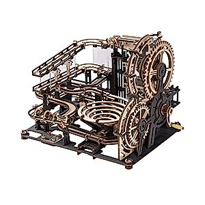RoWood 3D Puzzles for Adults, Model Kits for Adults to Build, Wooden Town Christmas Birthday Gifts for Teens- Marble Night City