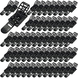 Cable Clips, 60 pcs Self Adhesive Cable Management Clips, Wire Clips with Strong Adhesive Tapes, Wire Organizer for Cable, Under Desk, Home, Office