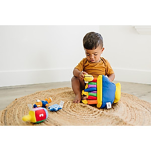 Genius Baby Toys My First Hanukkah Playset with 4 Deluxe Sensory Toys (Dreidel, Star of David, Gelt, Teddy Bear) for Baby - Jewish Holiday Keepsake for Babies