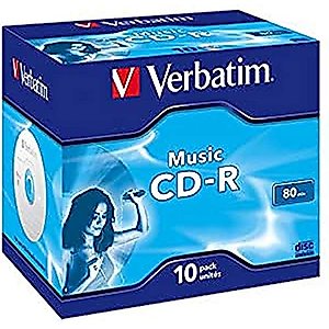Verbatim CDR 80 Audio 10 Pack J/Case (16x)