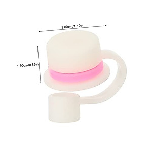 ABOOFAN 18 Pcs Straw Cap Straw Covers Straw Decors Silicone Straw Straws for Tumblers Straw Hole Cover Drinking Straw Cover Reusable Straw Tips Covers Straw End Plugs Glass Straight 8mm