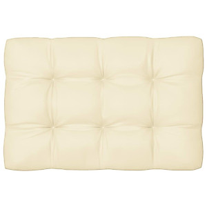 vidaXL Garden Pallet Sofa Cushions 7 pcs Set - Durable Outdoor Seat and Back Cushions with Wear-Resistant Fabric Upholstery - Cream Color