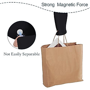 PONY DANCE Black Strong Magnetic Curtain Tiebacks - 4 Pack Outdoor/Indoor Elegant Decorative Tie Backs for Drapes, Modern Handmade Holdbacks for Window Curtains and Draperies, 18.5 x 4 Inches