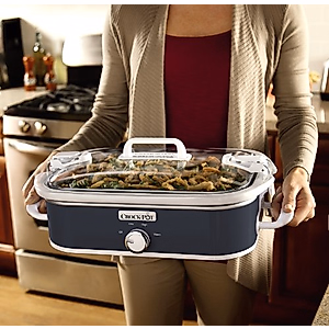 Crock-Pot 3.5 Quart Casserole Manual Slow Cooker, Charcoal