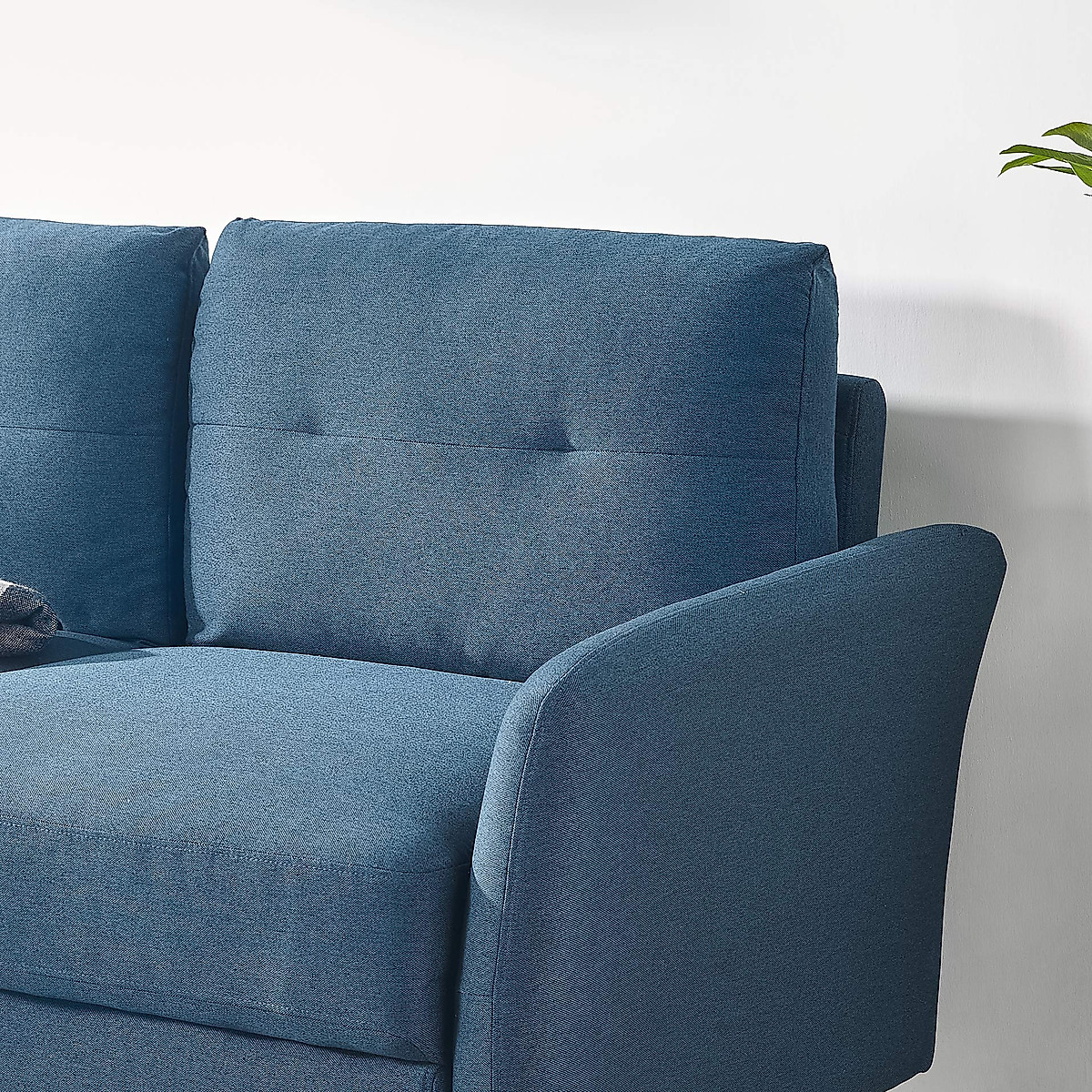 ZINUS Ricardo Loveseat Sofa Tufted Cushions, Easy, Tool-Free Assembly, Lyon Blue