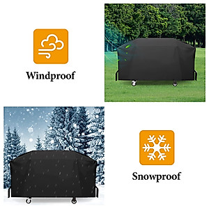 BBQ PLUS Griddle Cover for Blackstone 36'' ProSeries Griddle with Hood,Heavy Duty Waterproof Flat Top Grill Cover for Blackstone Pro Series 36 Inch Griddle,Black