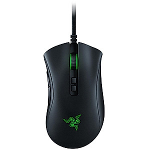Razer DeathAdder V2 Gaming Mouse: 20K DPI Optical Sensor - Fastest Gaming Mouse Switch - Chroma RGB Lighting - 8 Programmable Buttons - Rubberized Side Grips - Classic Black