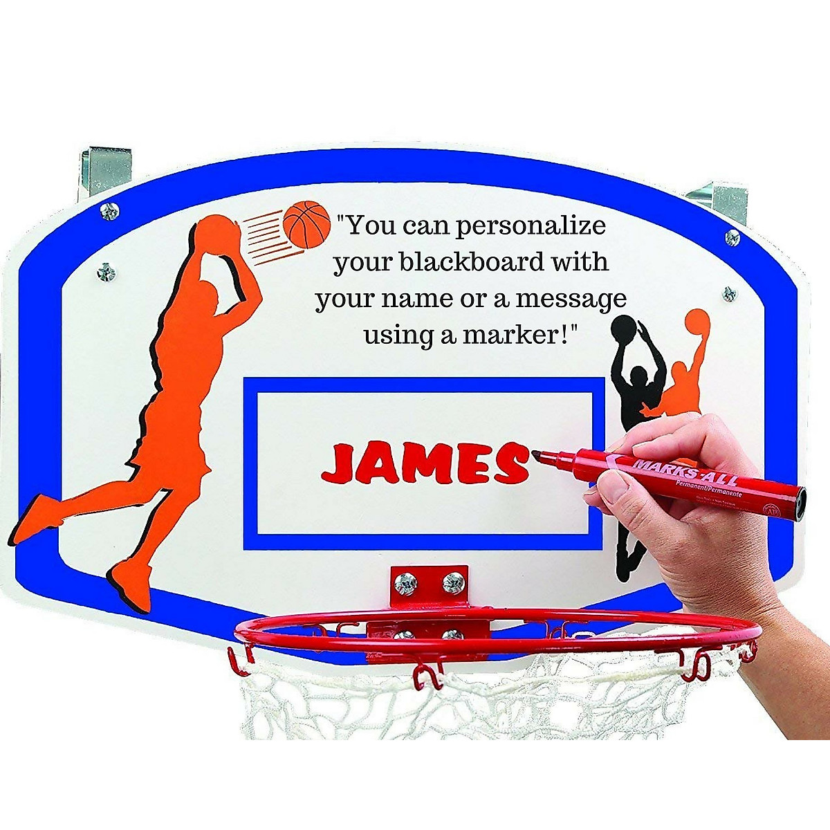 Etna Basketball Hoop Laundry/Clothes Hamper Game for Kids – Hooks Over The Door, Helps Make Dirty Clothes Fun, Can Be Personalized – Perfect For Boys and Girls Bedrooms – Shoot It, Dunk It, Wash It