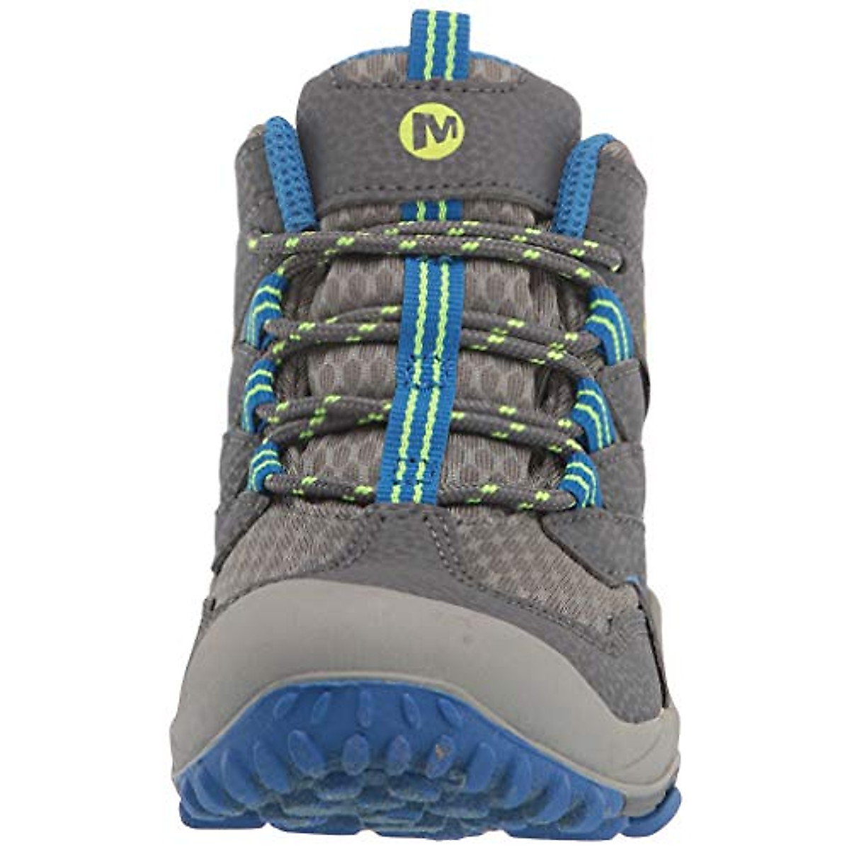 Merrell Chameleon 7 Access MID WTRPF Hiking Boot, Grey/Blue, 3 US Unisex Little Kid