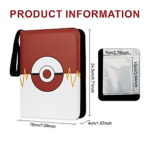 Collectible Trading Card Albums,Collectible Trading Card Protective Sleeves,Card Binder 4-Pocket,400 Pockets Card Case Holder for TCG, Sports Card.
