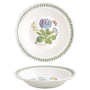 Portmeirion Botanic Garden Soup Bowl | Set of 6 Bowls with Assorted Motifs | 8.5 Inch | Made from Fine Earthenware | Microwave and Dishwasher Safe | Made in England