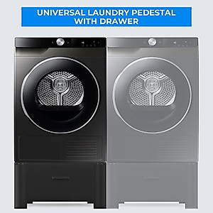 YAFF Washer and Dryer Stand - 28" Laundry Pedestals for Washer and Dryer ,Top with Panel, Steel Washing Machine Pedestal Raiser, 14.2 Inches Height Elevation