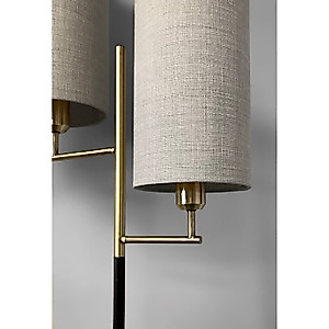 Adesso 3473-01 Davis, Table Lamp, Matte Black & Antique Brass
