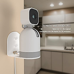 Zwolf Metal Wall Mount for Blink Mini Pan Tilt Camera, Provide Better Viewing Angles for Blink Mini Pan Tilt Mount (1 Pack