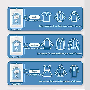 COKUERA Space Saver Bags for Clothes Hanging Vacuum Storage Bags with Electric Pump Good Protection for Suit,Dress,Jacket and Coats Hanging Space Saver Vacuum Bags for Travel