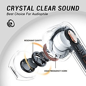 Wireless Earbuds Bluetooth Headphones IPX7 Waterproof Bluetooth Earbuds 30H Playtime Headset with Charging Case Wireless Bluetooth Earphones with Mic for iPhone/Samsung/Android (White)